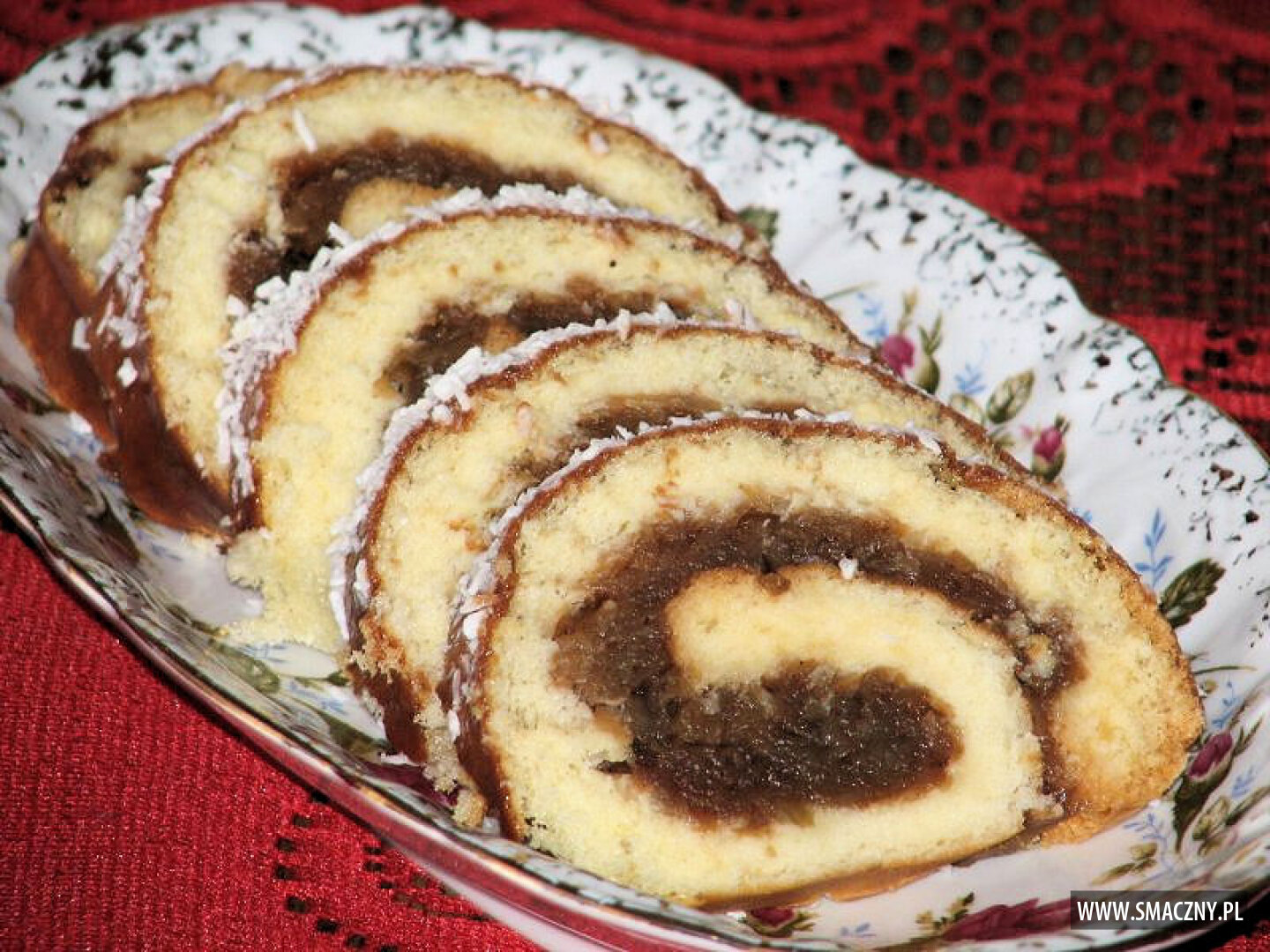 Rolada jabłkowa - Przepisy kulinarne - Ciasta i słodkości